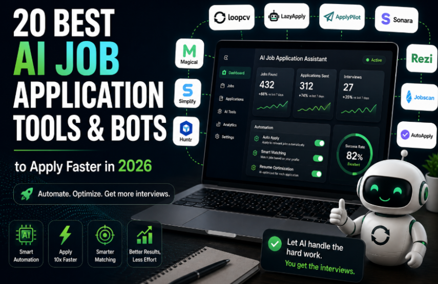 20 Best AI Job Application Tools & Bots to Apply Faster in 2026